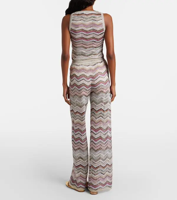Missoni Zigzag Lame Wide-leg Pants