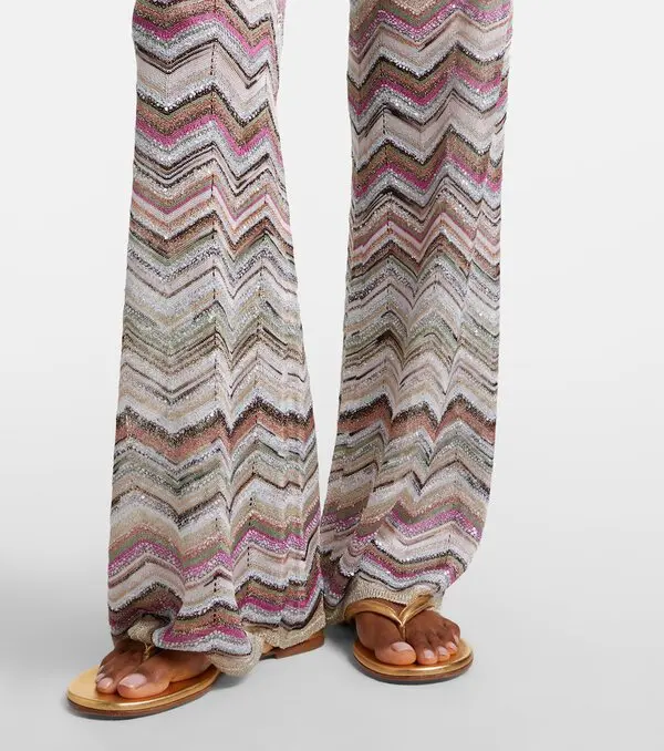 Missoni Zigzag Lame Wide-leg Pants