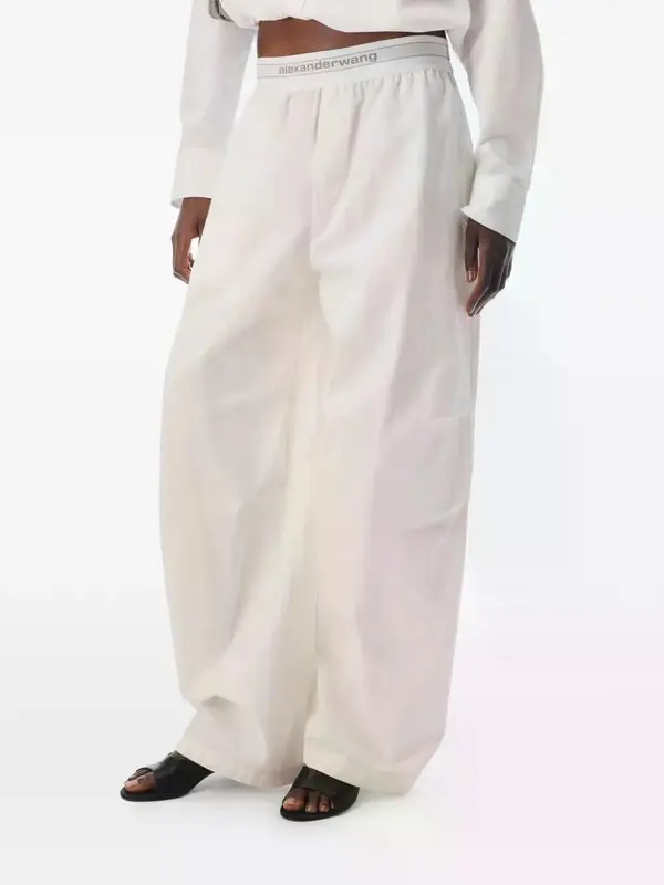 Alexander Wang Logo Waistband Wide-leg Trousers