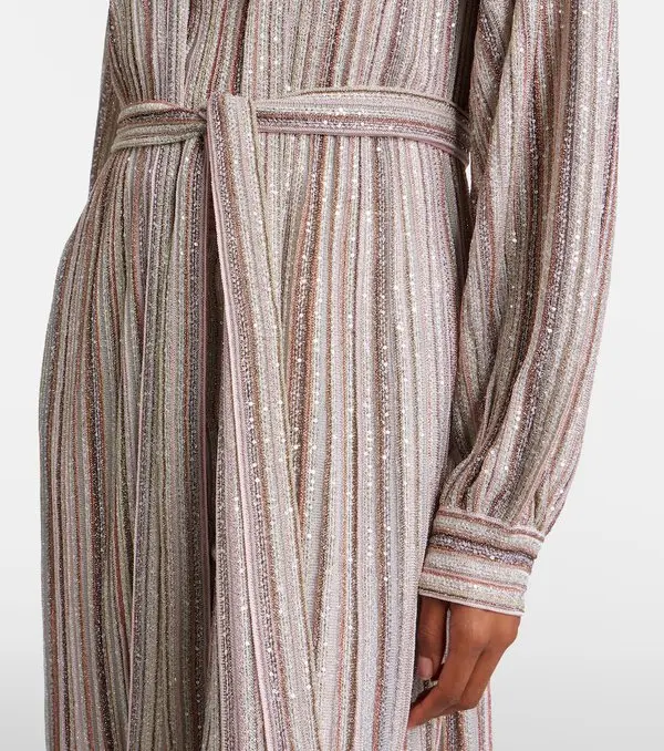 Missoni Striped Lame Wrap Cardigan