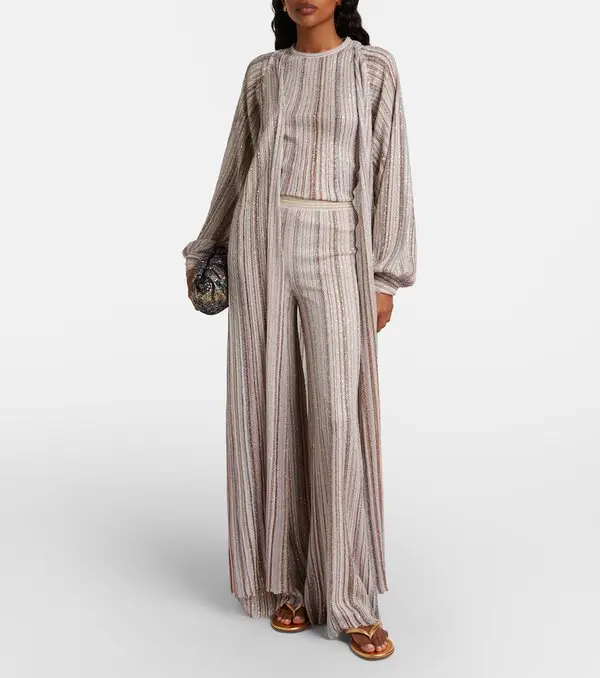 Missoni Sequined Striped Lame Top
