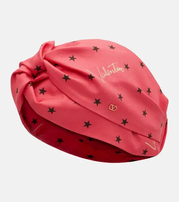 Valentino Garavani Printed Silk Twill Headband - Pink
