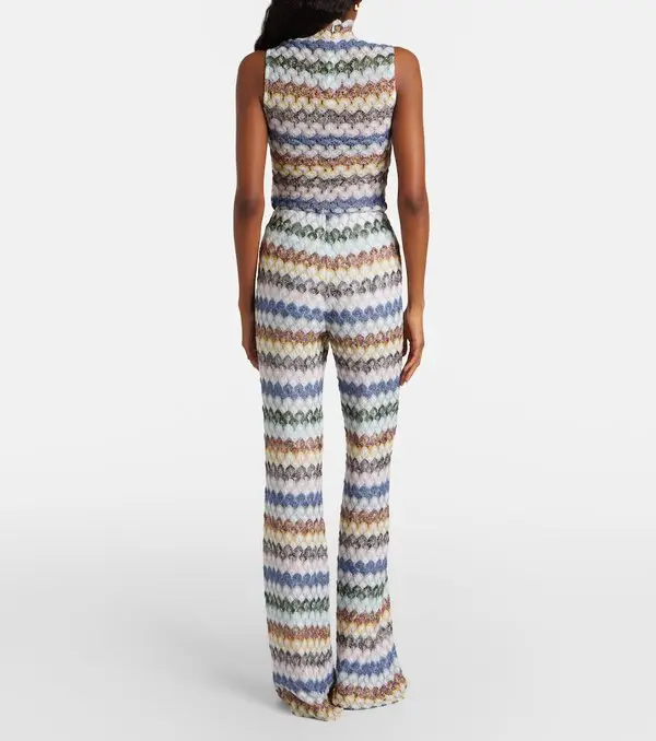 Missoni Knitted Lame Flared Pants