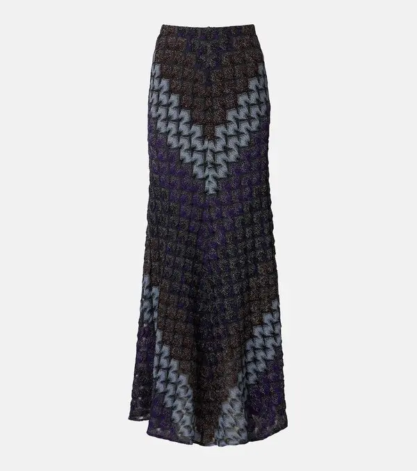 Missoni Knitted Lame Maxi Skirt