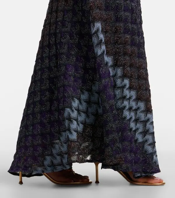 Missoni Knitted Lame Maxi Skirt