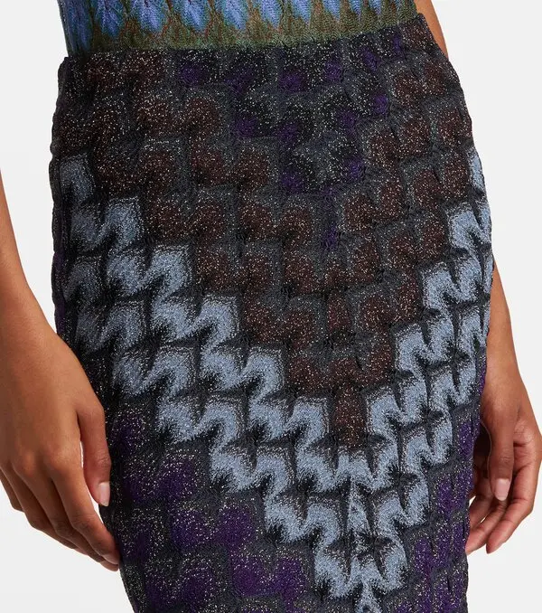 Missoni Knitted Lame Maxi Skirt