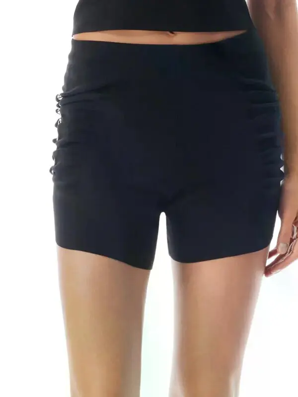 Alexander Wang Ruched Logo-print Shorts