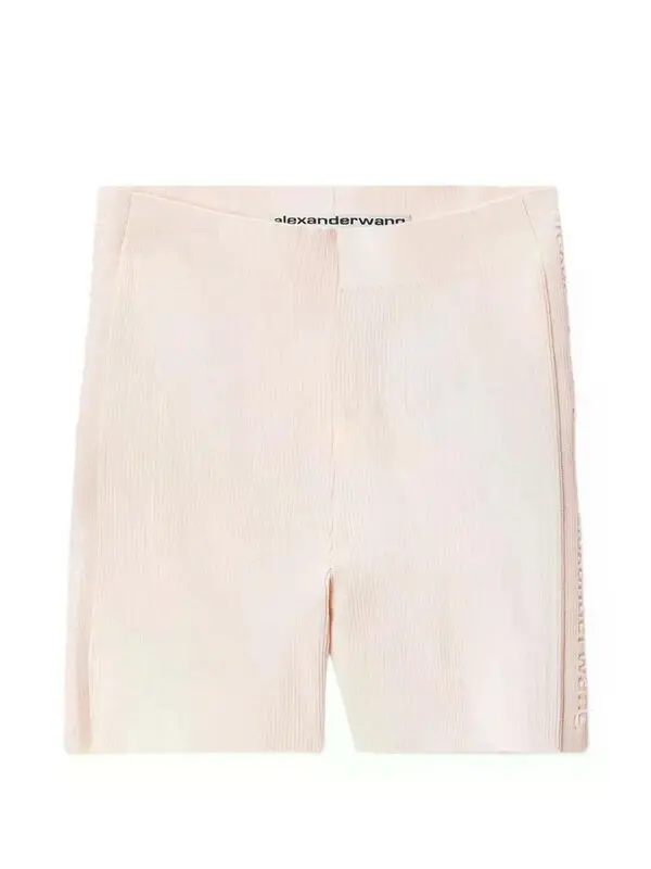 Alexander Wang Ribbed-knit Mini Shorts - Pink