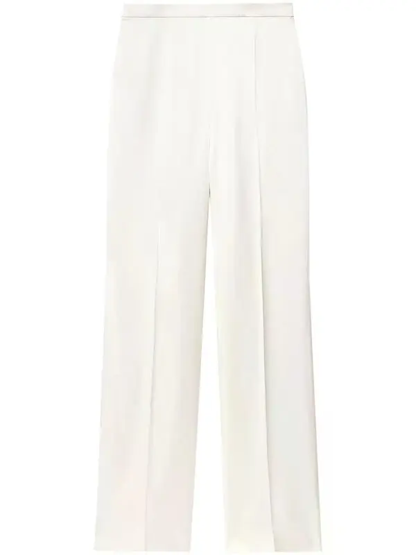 Another Tomorrow Pintuck Straight-leg Viscose Trousers