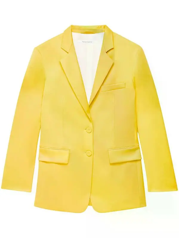 Another Tomorrow Single-breasted Merino Wool Blend Blazer