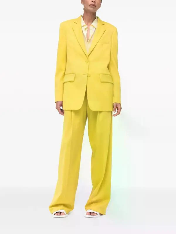 Another Tomorrow Single-breasted Merino Wool Blend Blazer