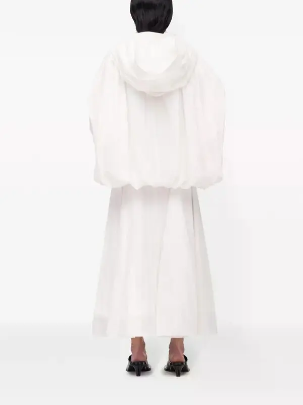 Another Tomorrow Water-repellent Hooded Cocoon Jacket