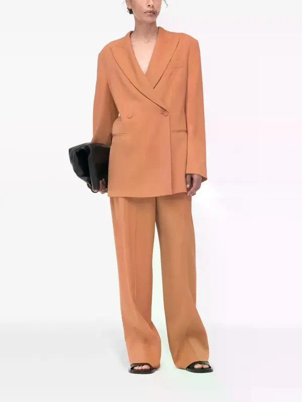 Another Tomorrow Double-breasted Peak-lapel Blazer