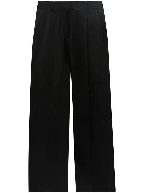 Another Tomorrow Relaxed Wide Leg Wool Pants