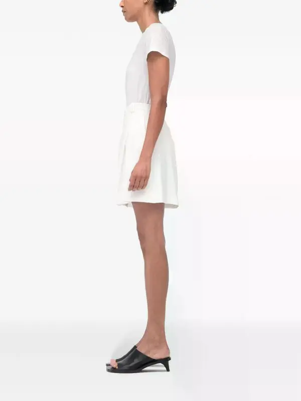 Another Tomorrow High-waisted Pleated Shorts