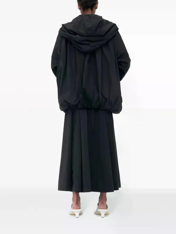 Another Tomorrow Water-repellent Hooded Cocoon Jacket