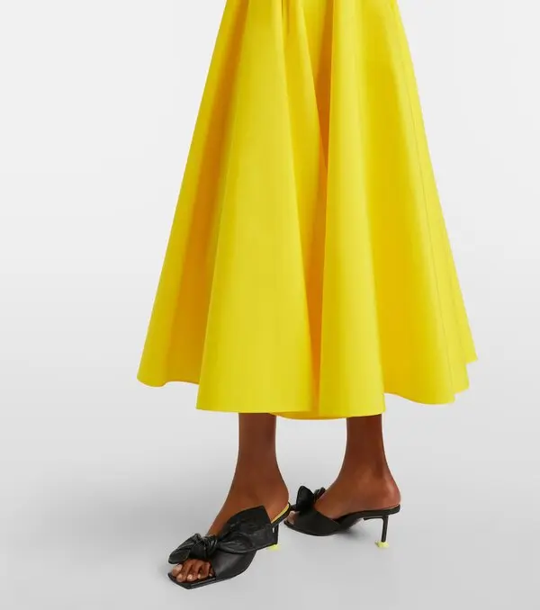 Givenchy Pleated Cotton Midi Skirt