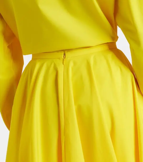 Givenchy Pleated Cotton Midi Skirt