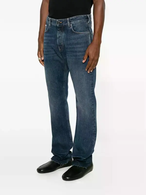 Givenchy Faded Wash Raw-cut Jeans