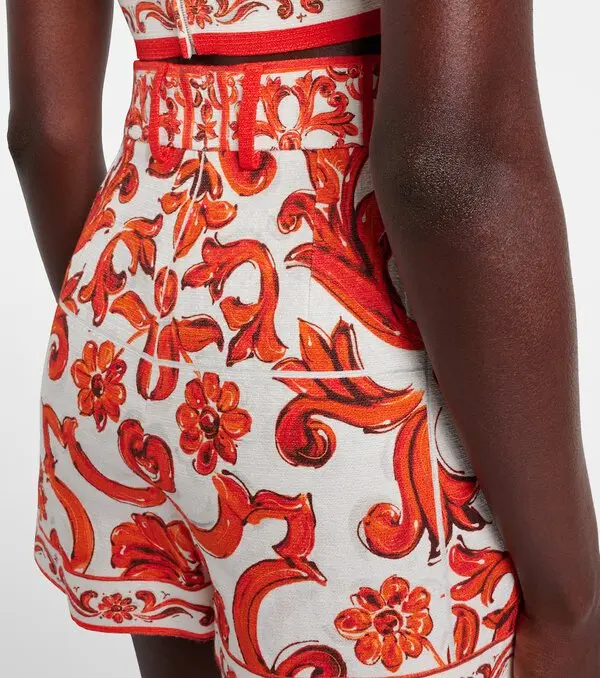 Dolce & Gabbana Majolica Printed Cotton Blend Shorts