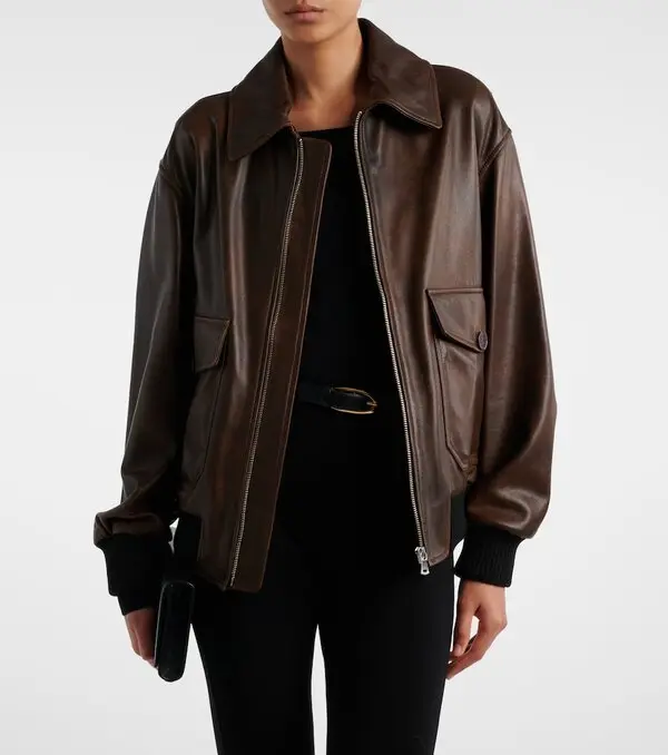 Nour Hammour Anton Leather Blouson Jacket