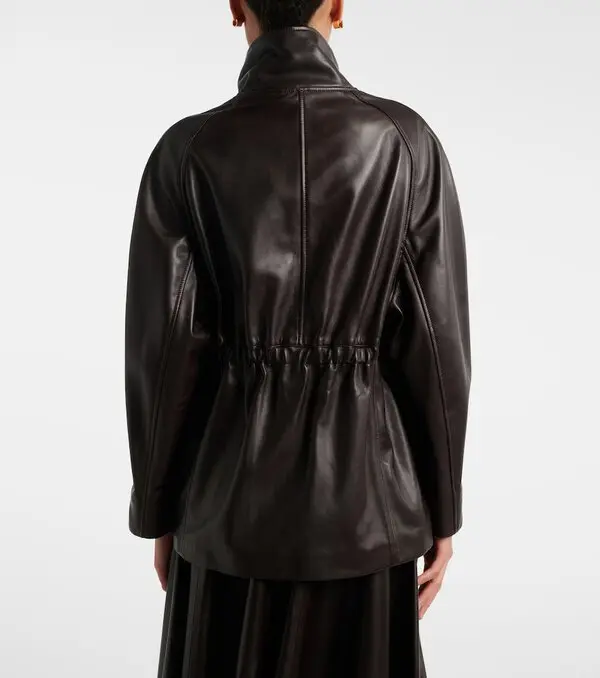 Nour Hammour Quai Leather Jacket - Brown