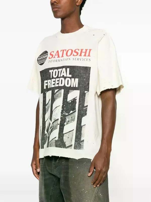 SATOSHI NAKAMOTO Graphic-print T-shirt