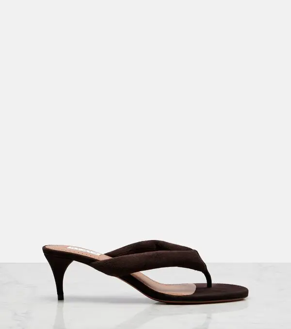 Alaïa Suede Thong Sandals