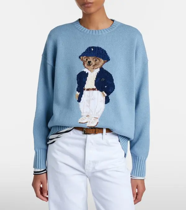 Polo Ralph Lauren Note Polo Bear Cotton Sweater