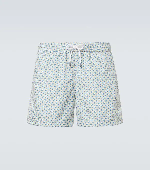Fedeli Madeira Printed Swim Trunks - Beige