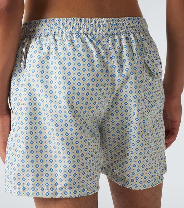 Fedeli Madeira Printed Swim Trunks - Beige