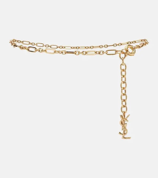 Saint Laurent Cassandre Chain Belt - Gold