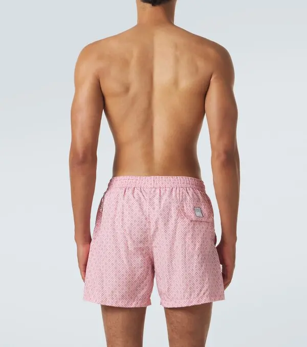 Fedeli Madeira Printed Swim Trunks - Pink