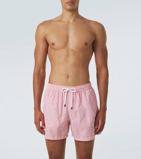 Fedeli Madeira Printed Swim Trunks - Pink