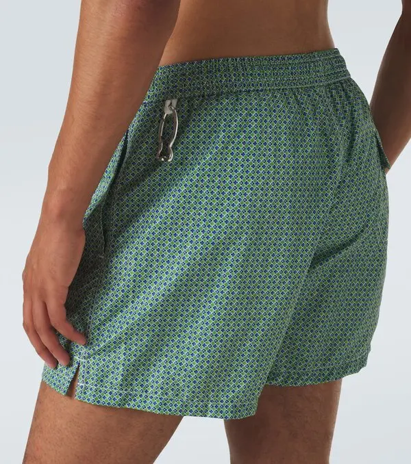 Fedeli Madeira Printed Swim Trunks - Green