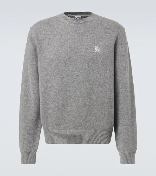 Loewe Anagram Wool Sweater - Grey