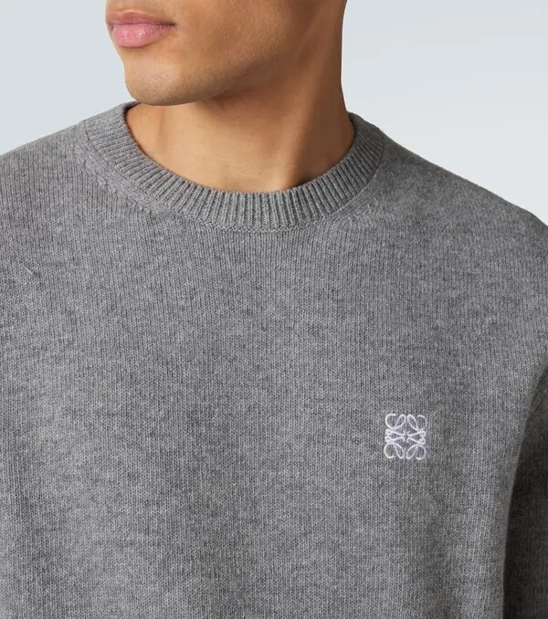 Loewe Anagram Wool Sweater - Grey