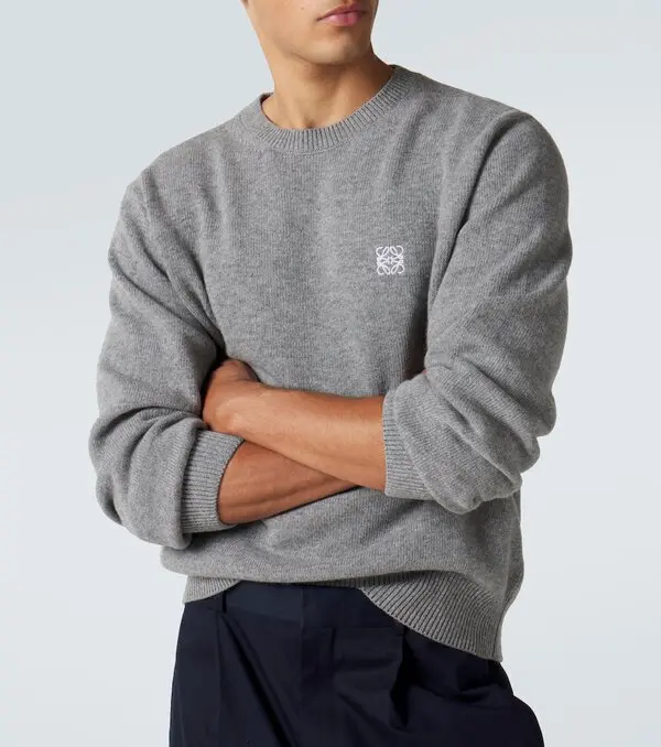 Loewe Anagram Wool Sweater - Grey