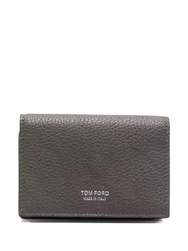 TOM FORD Leather Cardholder - Grey