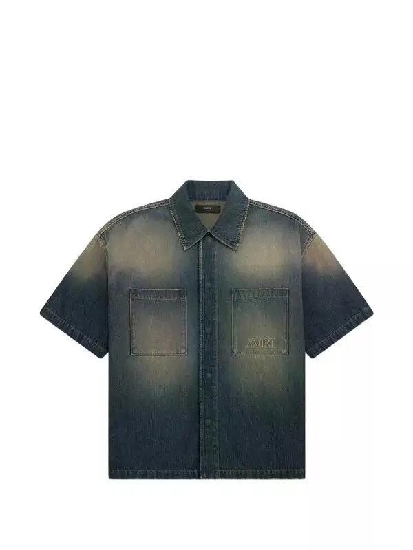 Amiri Short-sleeved Denim Shirt - Blue