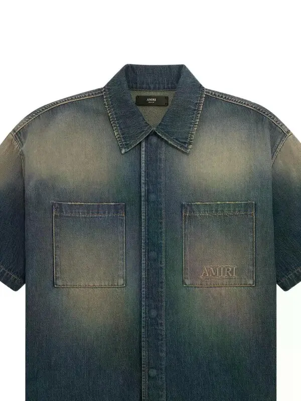 Amiri Short-sleeved Denim Shirt - Blue