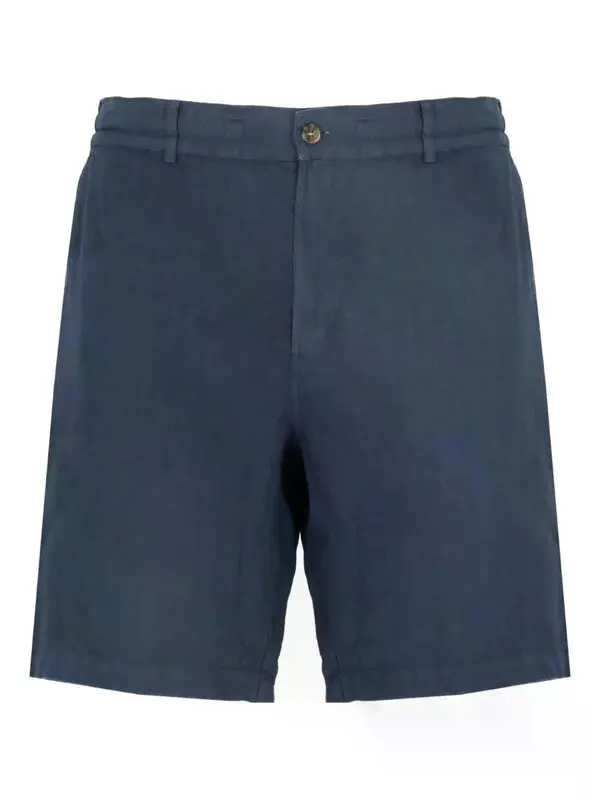 MC2 SAINT BARTH Ischia Linen Bermuda Shorts - Blue