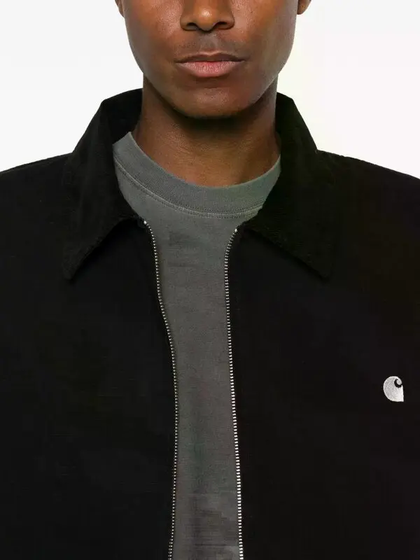 Carhartt Work In Progress Corduroy Collar Zip-up Jacket - Black