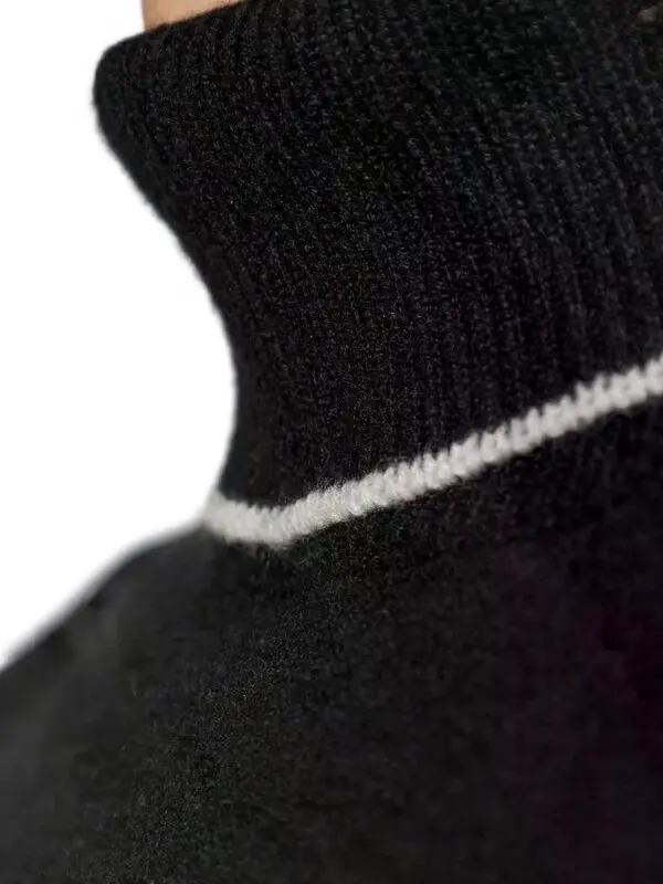 Eleventy Contrast Trim Roll Neck Sweater