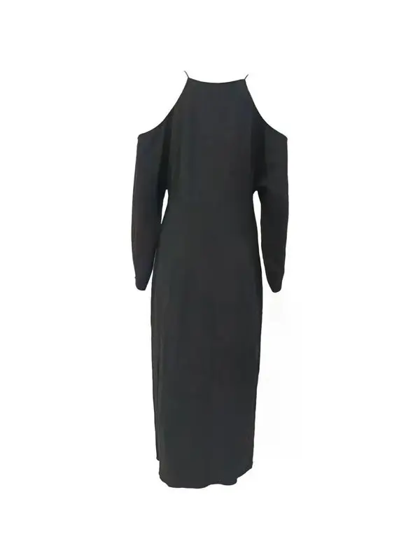 THE ROW Crepe Cutout Shoulder Midi Dress