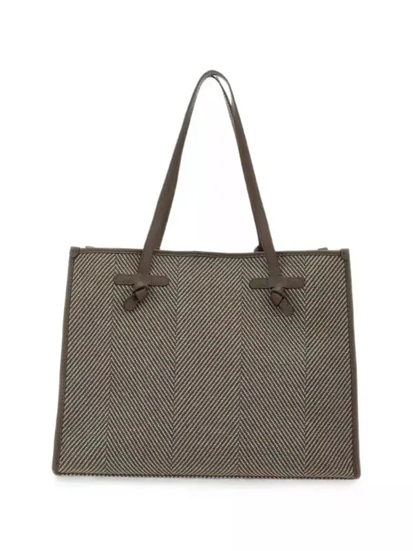 MARCELLA CLUB Marcella Herringbone-pattern Tote Bag