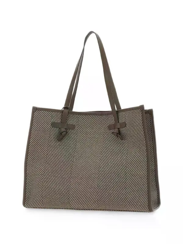 MARCELLA CLUB Marcella Herringbone-pattern Tote Bag