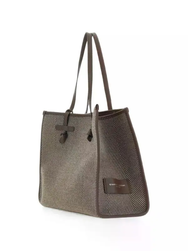 MARCELLA CLUB Marcella Herringbone-pattern Tote Bag