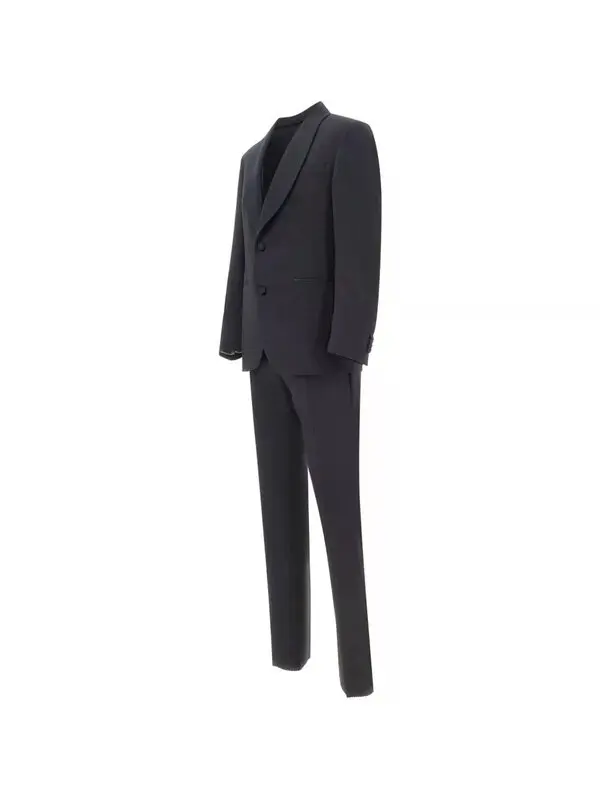 Corneliani Satin Shawl-lapel Three-piece Suit - Grey
