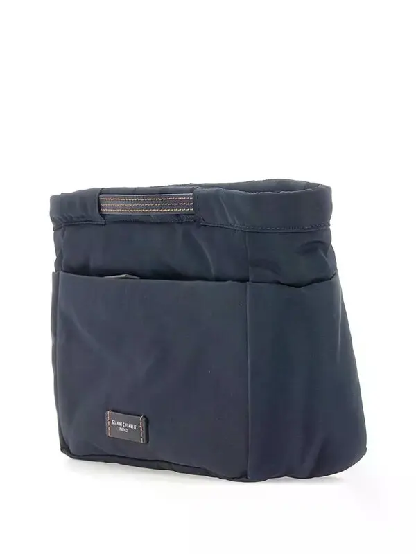 GIANNI CHIARINI Contrast-stitching Clutch Bag - Blue